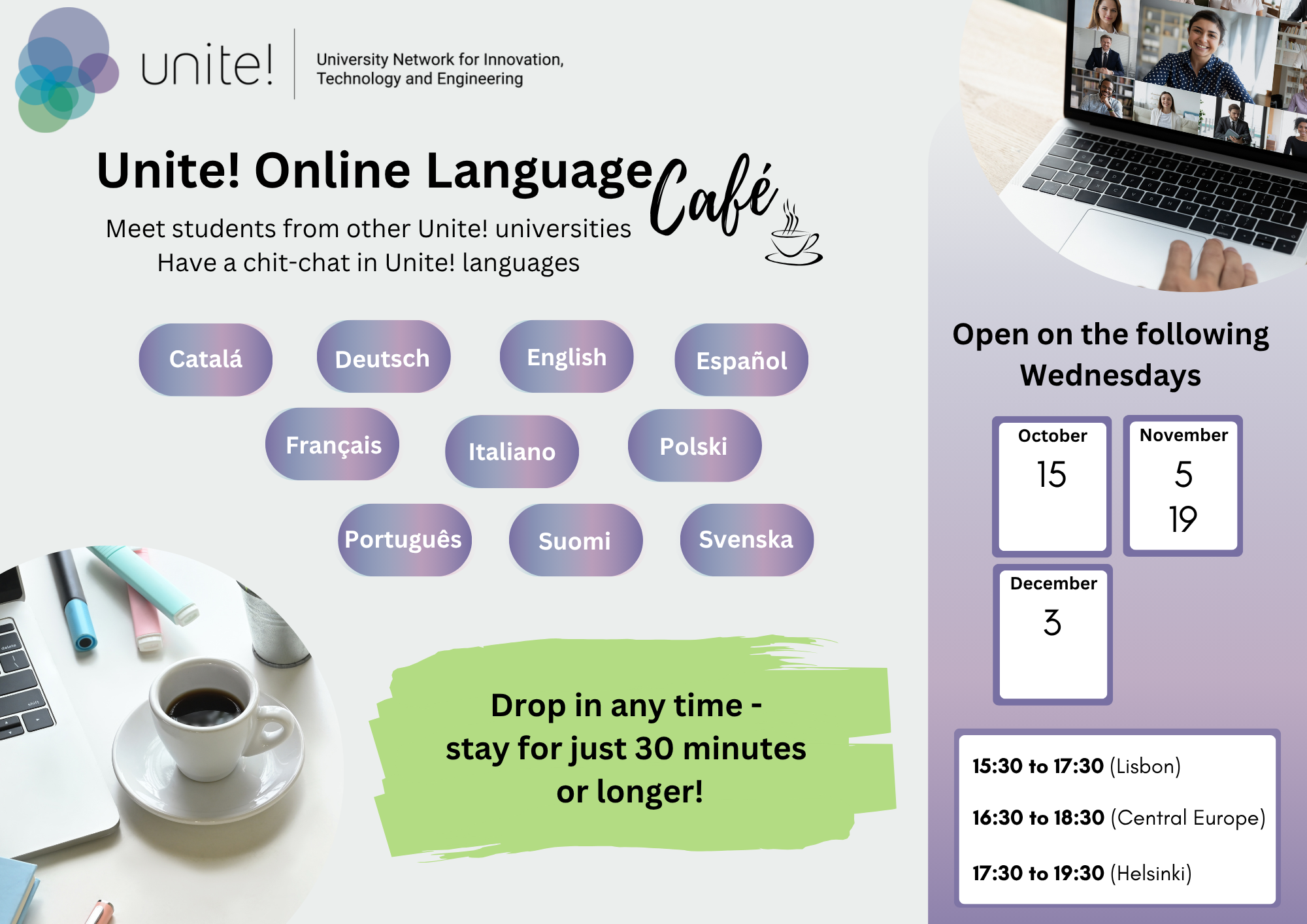 Unite! Online Language Café | Unite! Metacampus